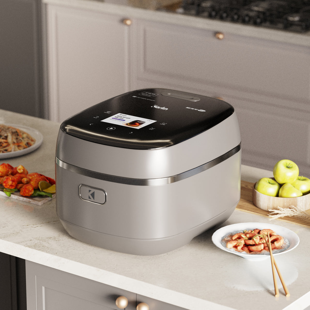 Nồi Cơm Điện Cao Tần KARLIN IH4000 PRO – Lòng Nồi INOX 316L Vân Lục Gi