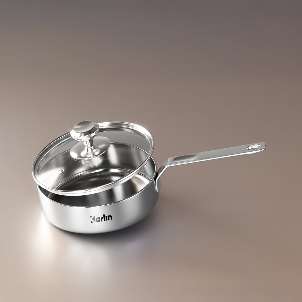 Chảo Karlin Chống Dính Tự Nhiên - Model P16 - Đáy 3 lớp - Inox 304 - 1